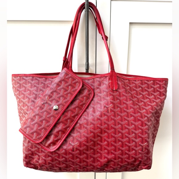 Goyard | Bags | Goyard Authentic Saint Louis Pm Red Tote Pouch | Poshmark